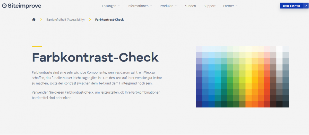 Siteimprove Farbkontrast-Checker – WEB for ALL